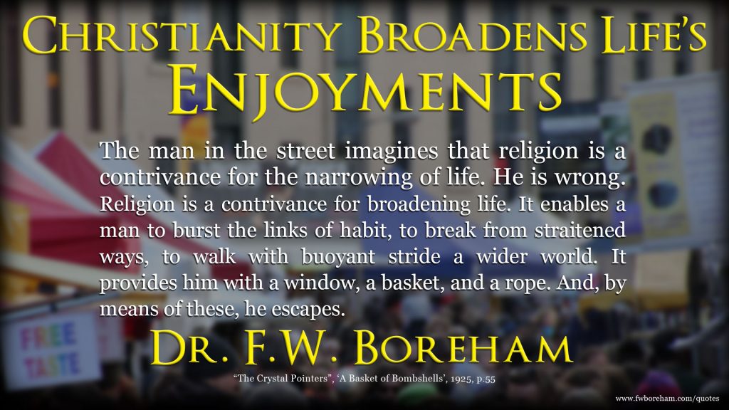 Discover more about the life, ministry and legacy of Dr. F. W. Boreham ...