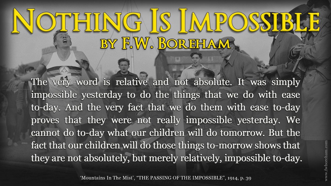 Discover more about the life, ministry and legacy of Dr. F. W. Boreham ...